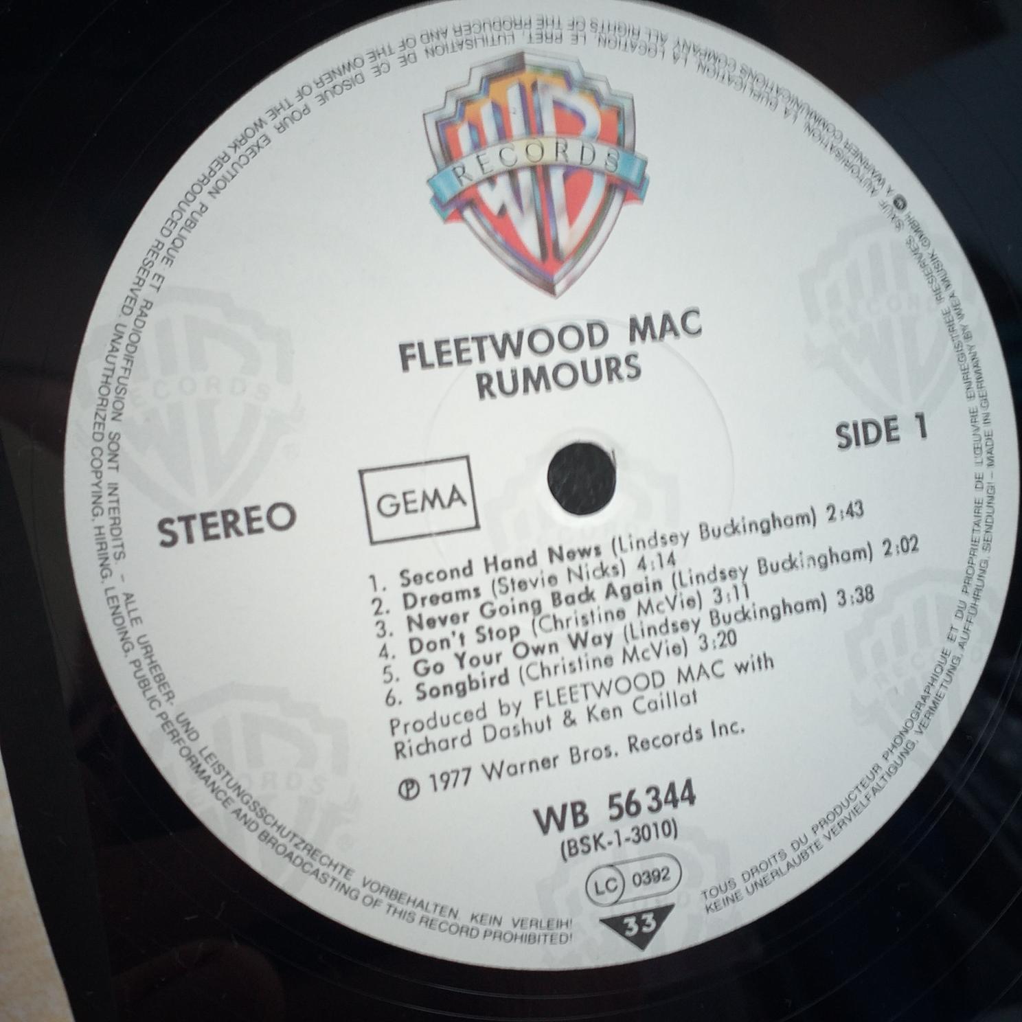 Fleetwood Mac – Rumours Disc VINIL LP VG VG- (R) - Discuri Muzică