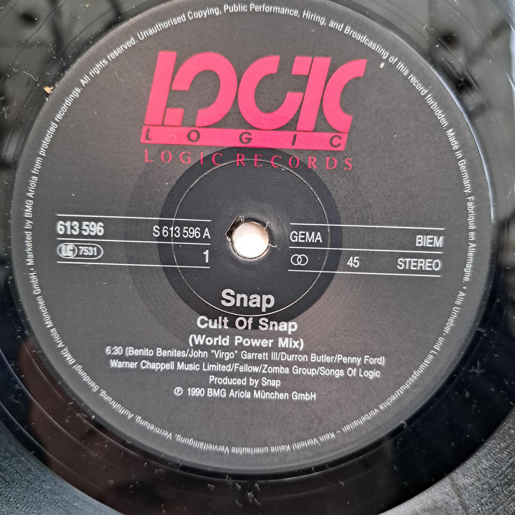 Snap! – Cult Of Snap (World Power Mix) Disc VINIL MAXI VG+ - Discuri Muzică