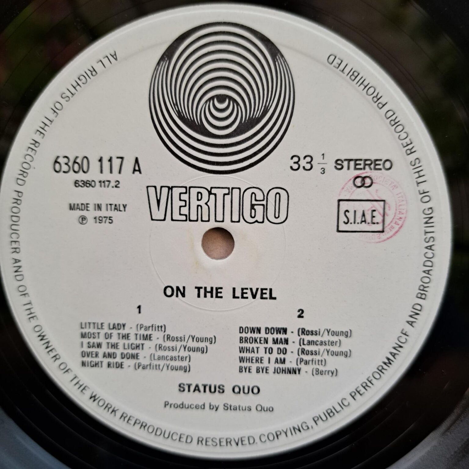 Status Quo – On The Level Disc VINIL LP VG - Discuri Muzică