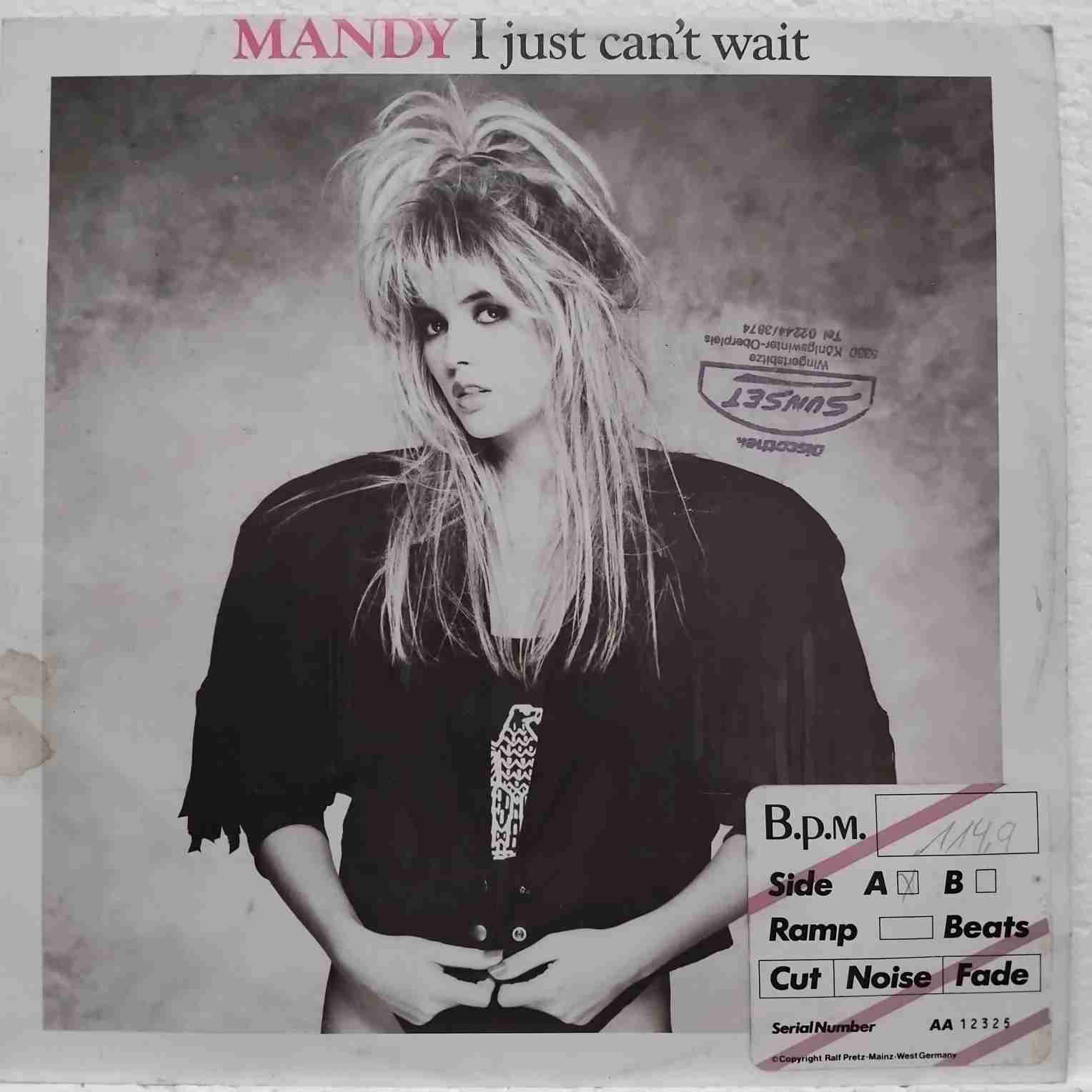 Mandy – I Just Can't Wait - VINIL MAXI 45 RPM VG VG+ (box2)